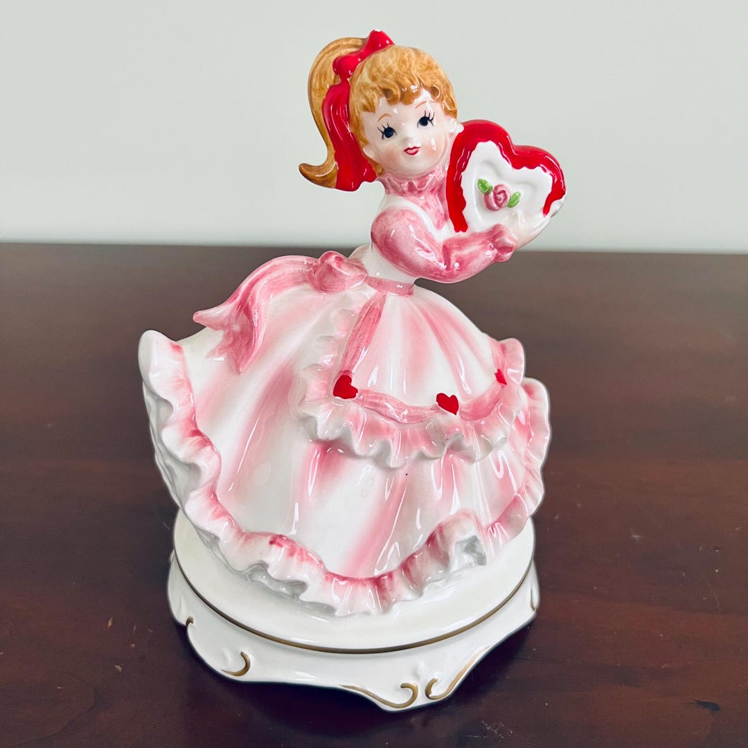 Lefton My Funny Valentine Music Box Girl - Etsy
