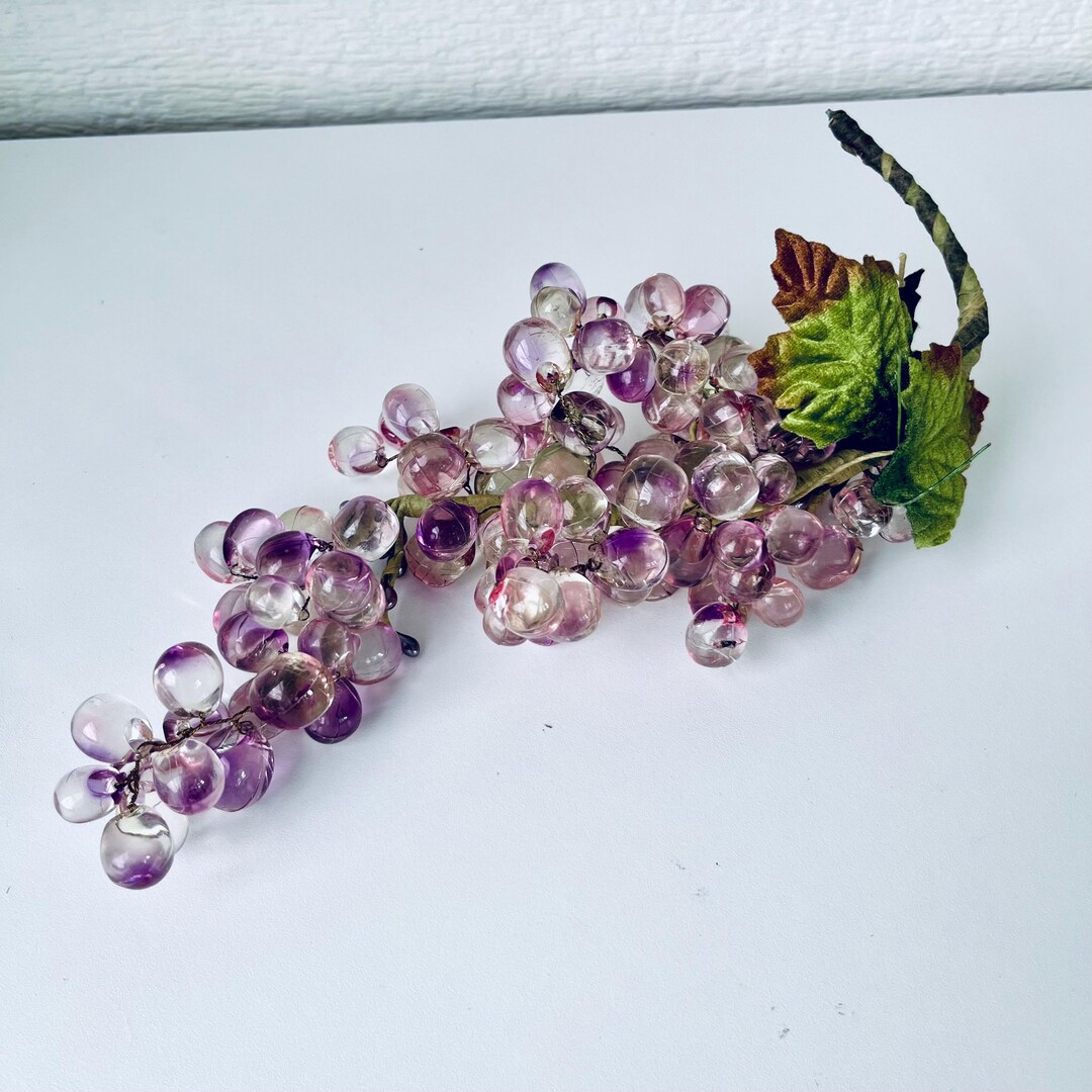 Vintage Lavender Lucite Grape Cluster - Etsy