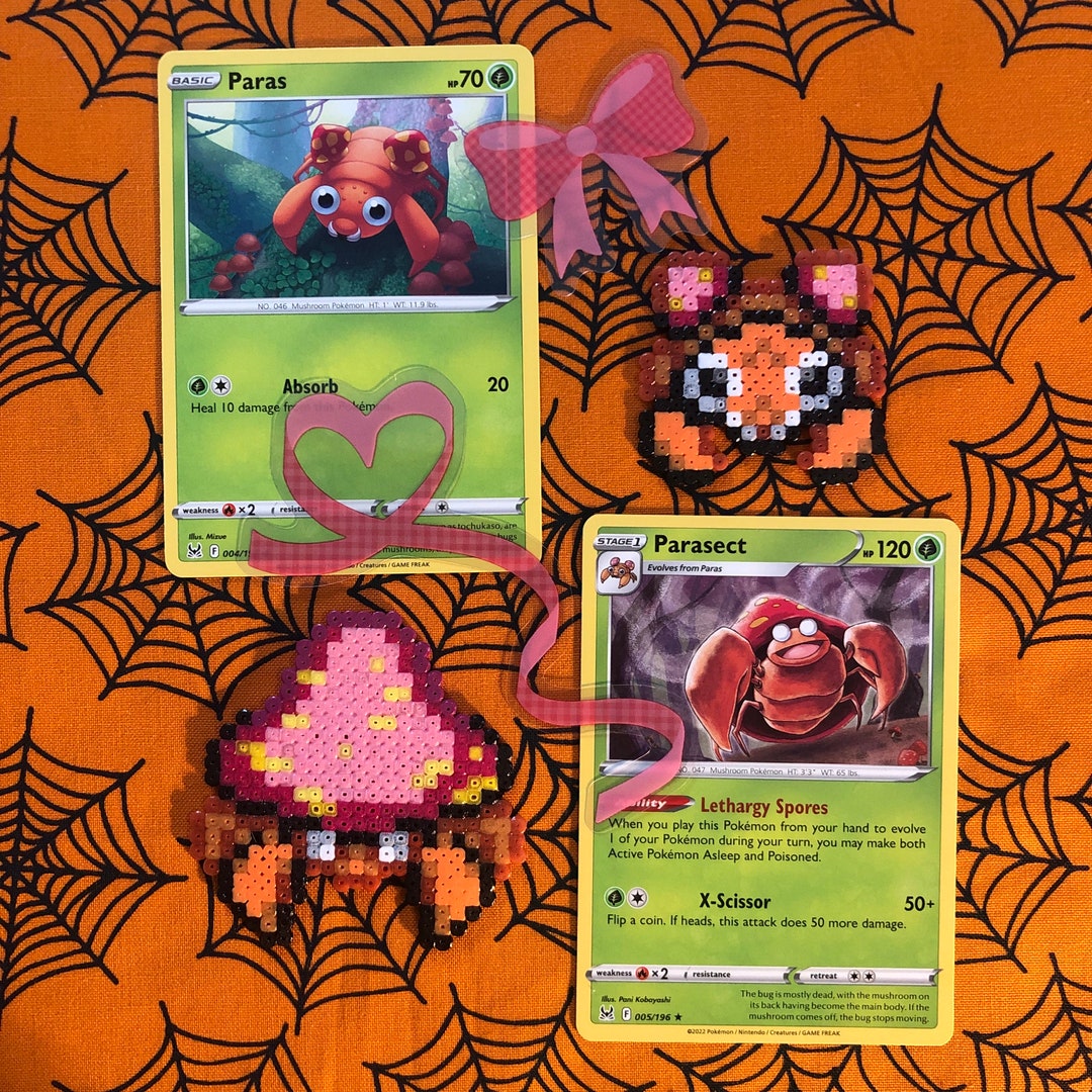 Pokemon Perler Paras Line - Etsy