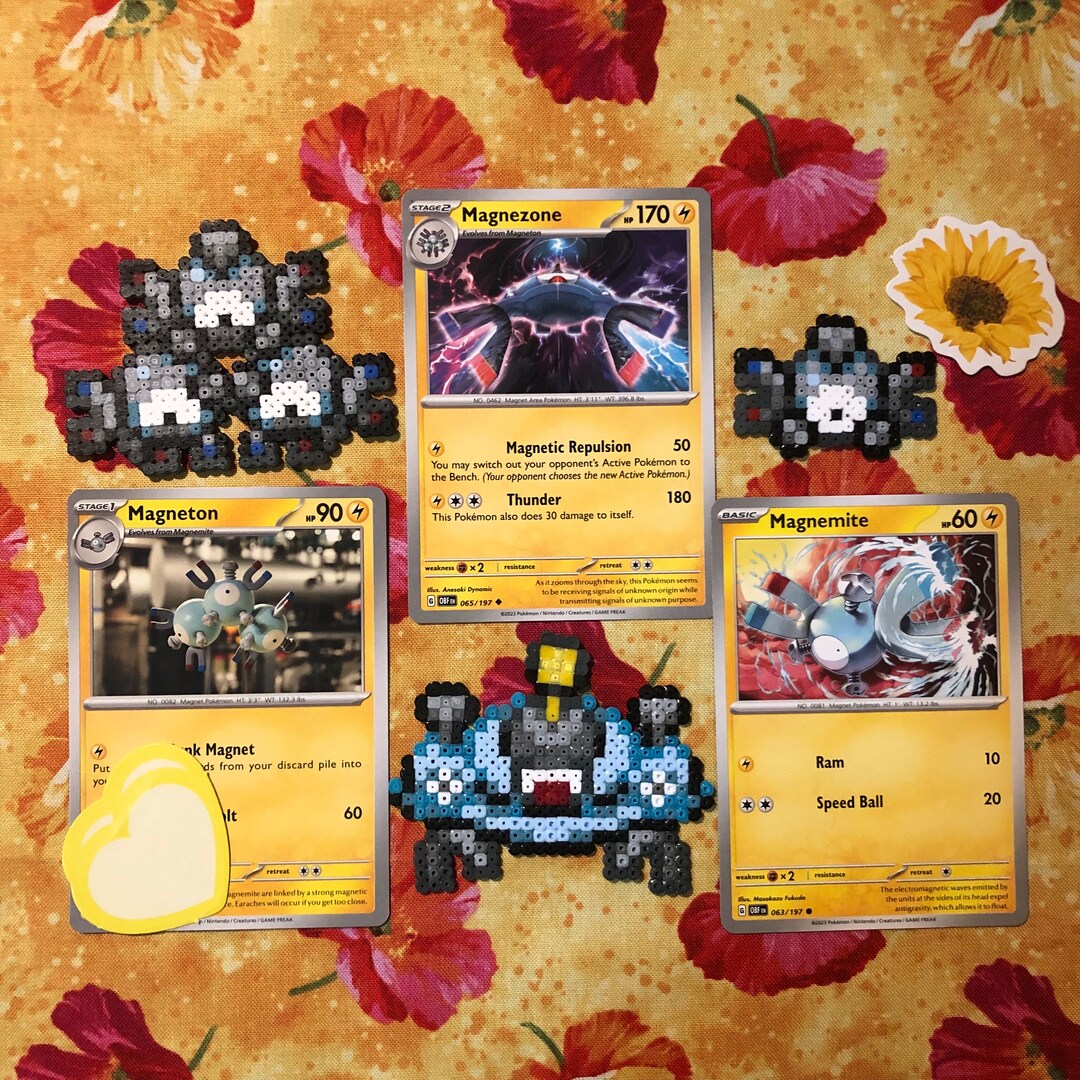 Pokemon Perler Magnemite Line - Etsy