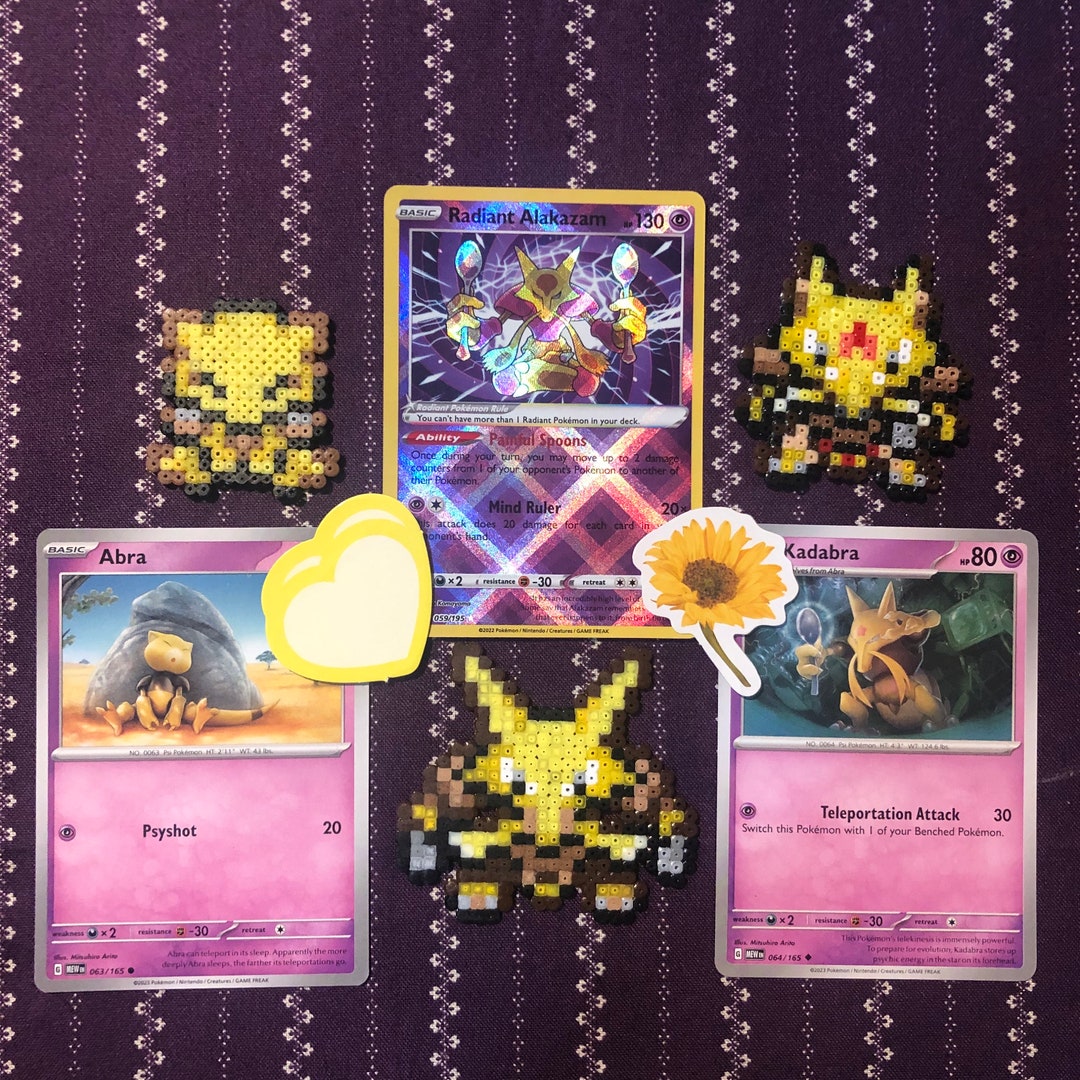 Pokemon Perler Abra Line - Etsy