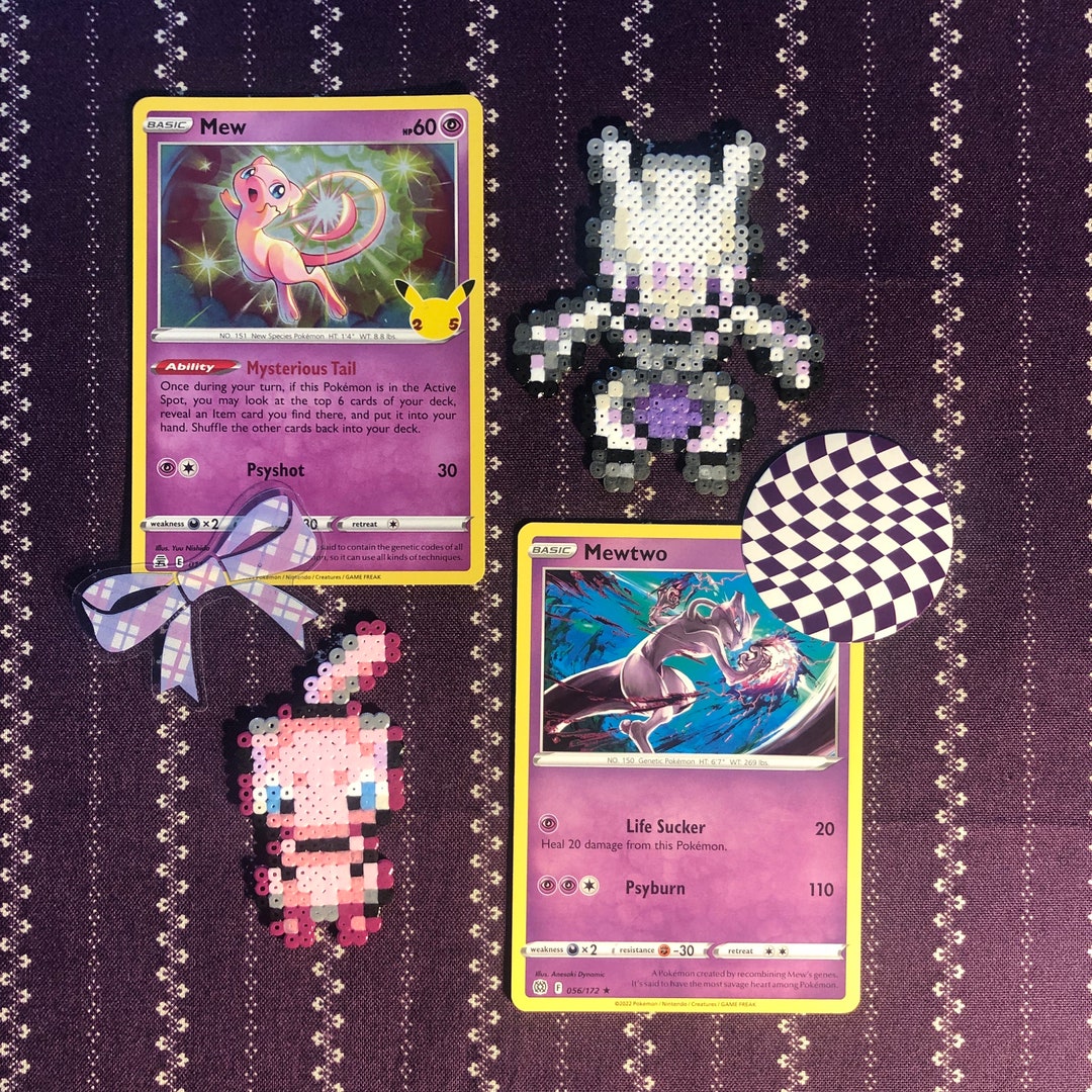 Pokemon Perler Mewtwo Mew - Etsy