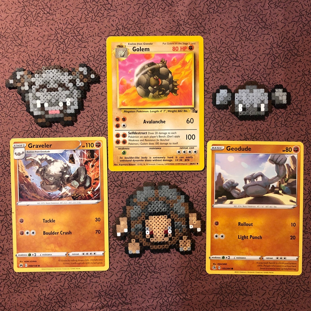 Pokemon Perler - Geodude Line - Etsy