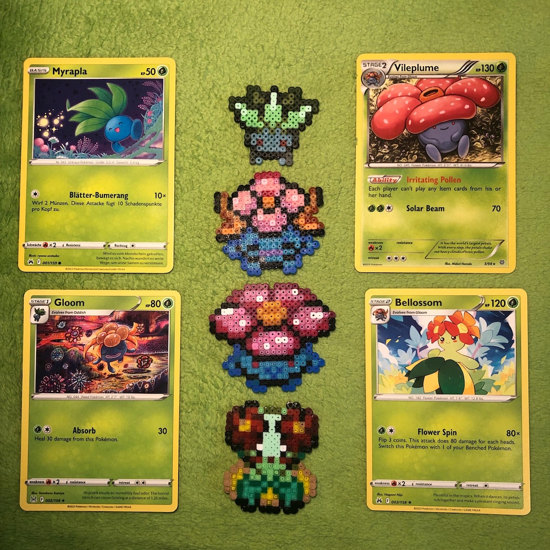 Pokemon Perler Oddish Line - Etsy