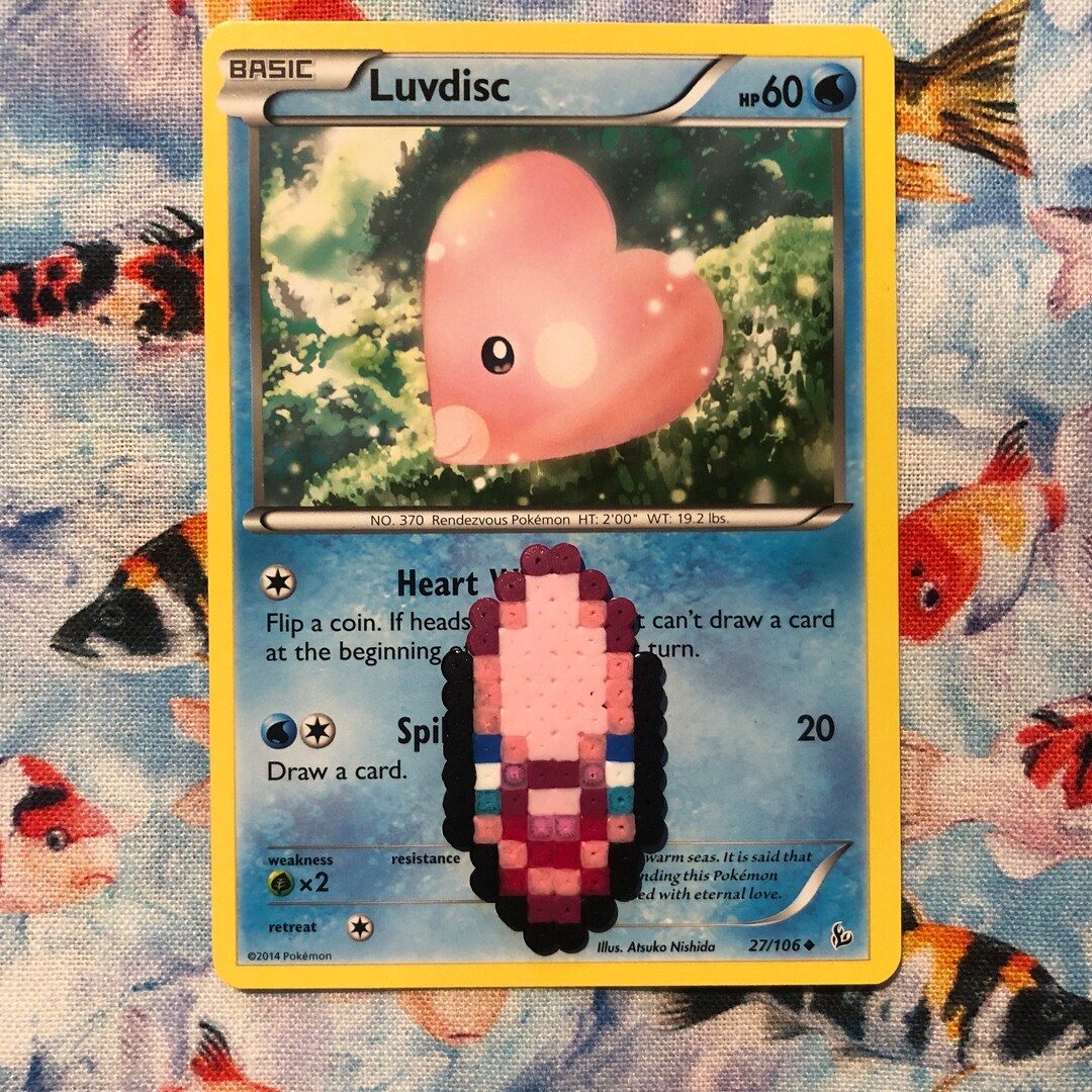 Pokemon Perler Luvdisc - Etsy