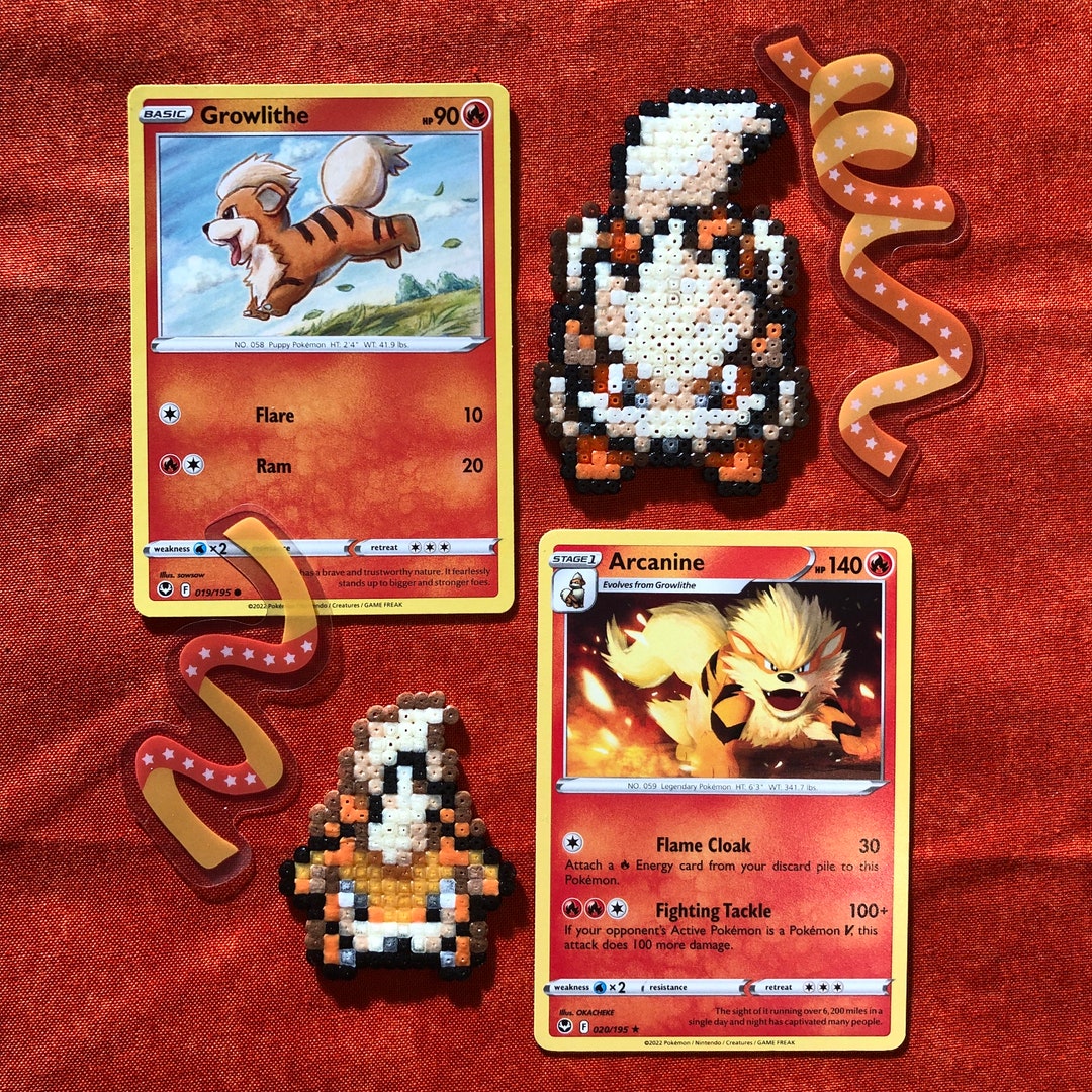 Pokemon Perler Growlithe Line - Etsy