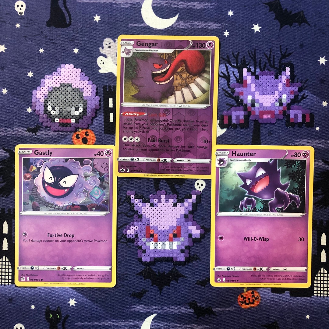 Pokemon Perler Gastly Line - Etsy