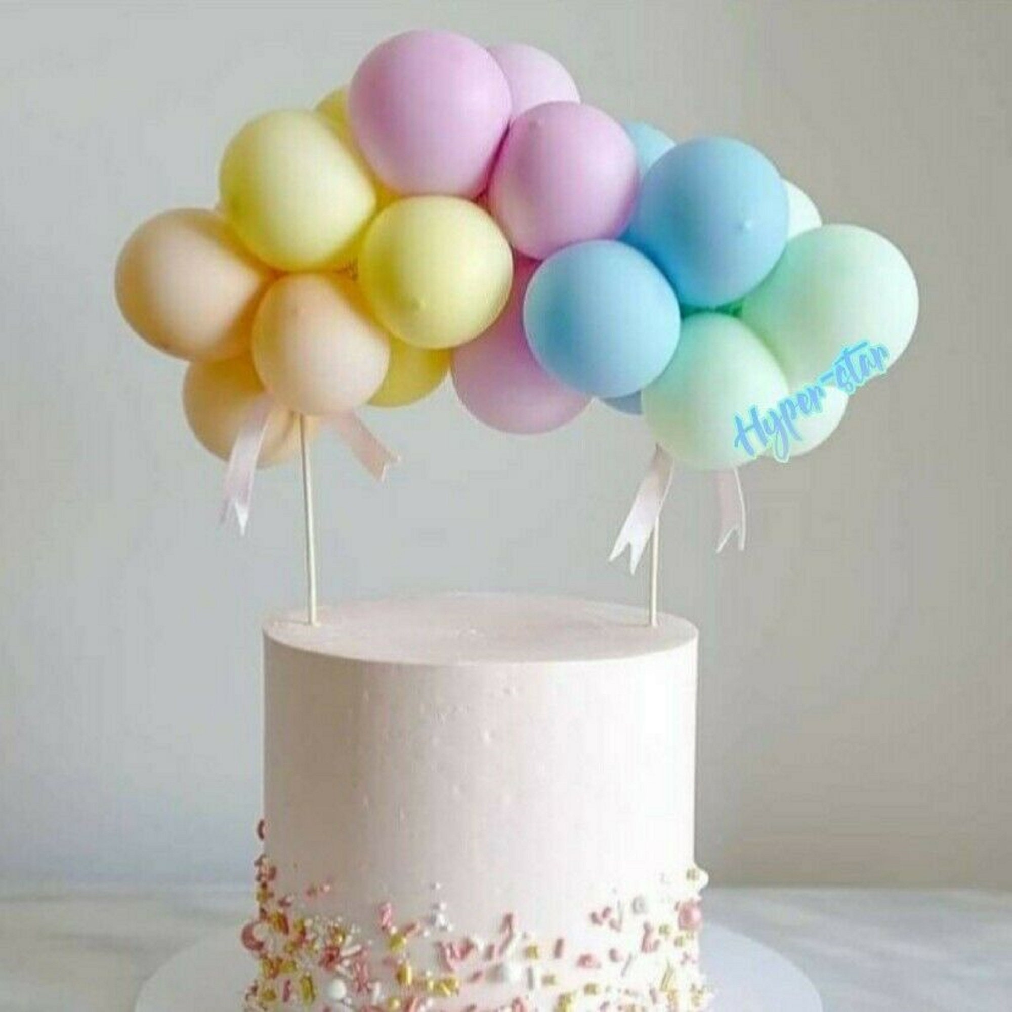 DIY Confetti Balloon Cake Topper Birthday Confetti Party - Etsy