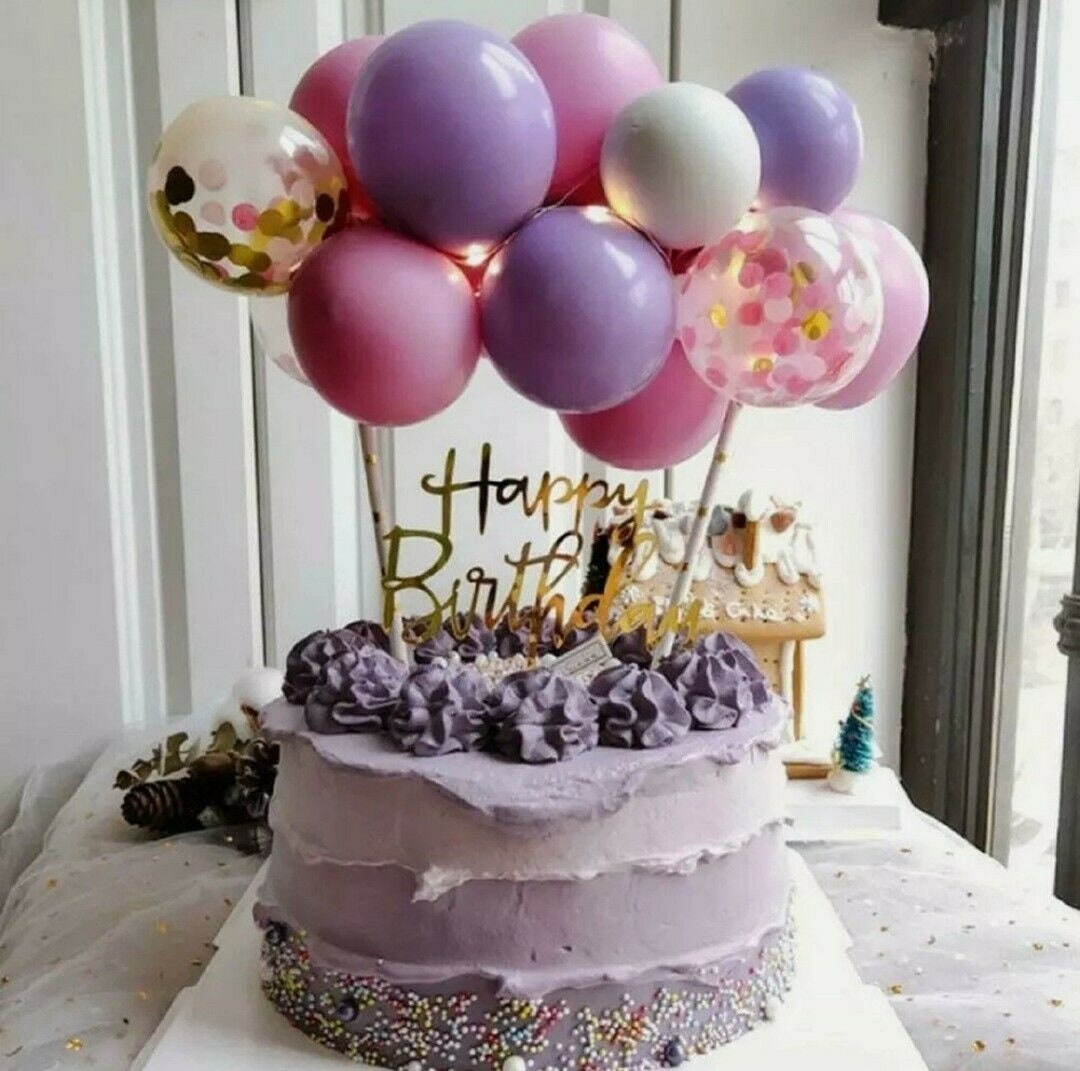 DIY Confetti Balloon Cake Topper Birthday Confetti Party - Etsy