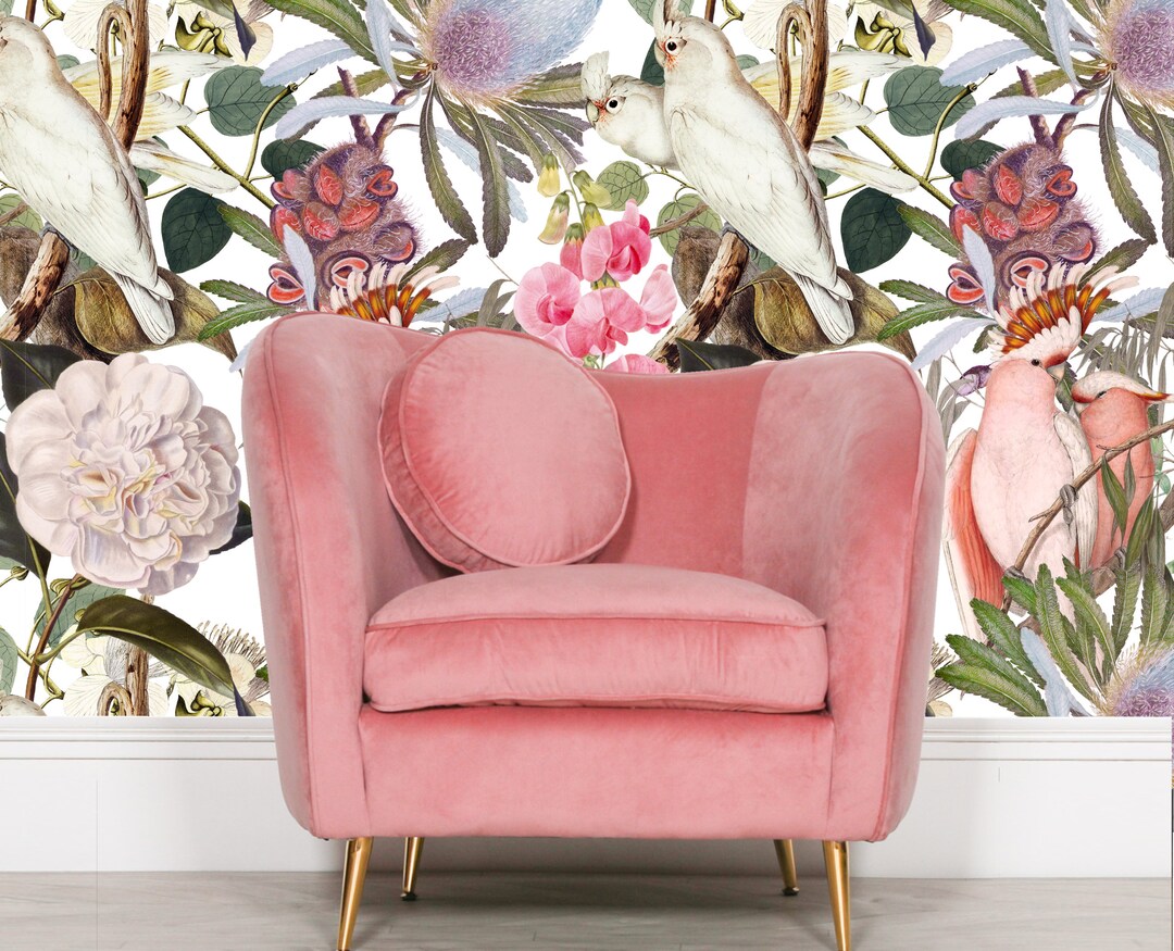 Pink Sunrise Wallpaper Mural Peel & Stick and Traditional - Etsy
