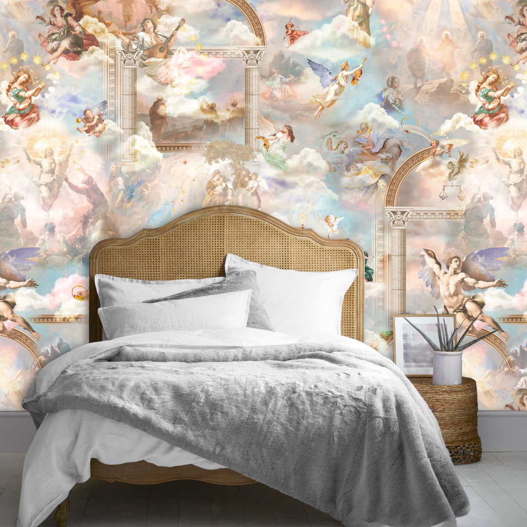 Heavenly Bodies Wallpaper, Clouds Wallpaper, Peel & Stick and ...