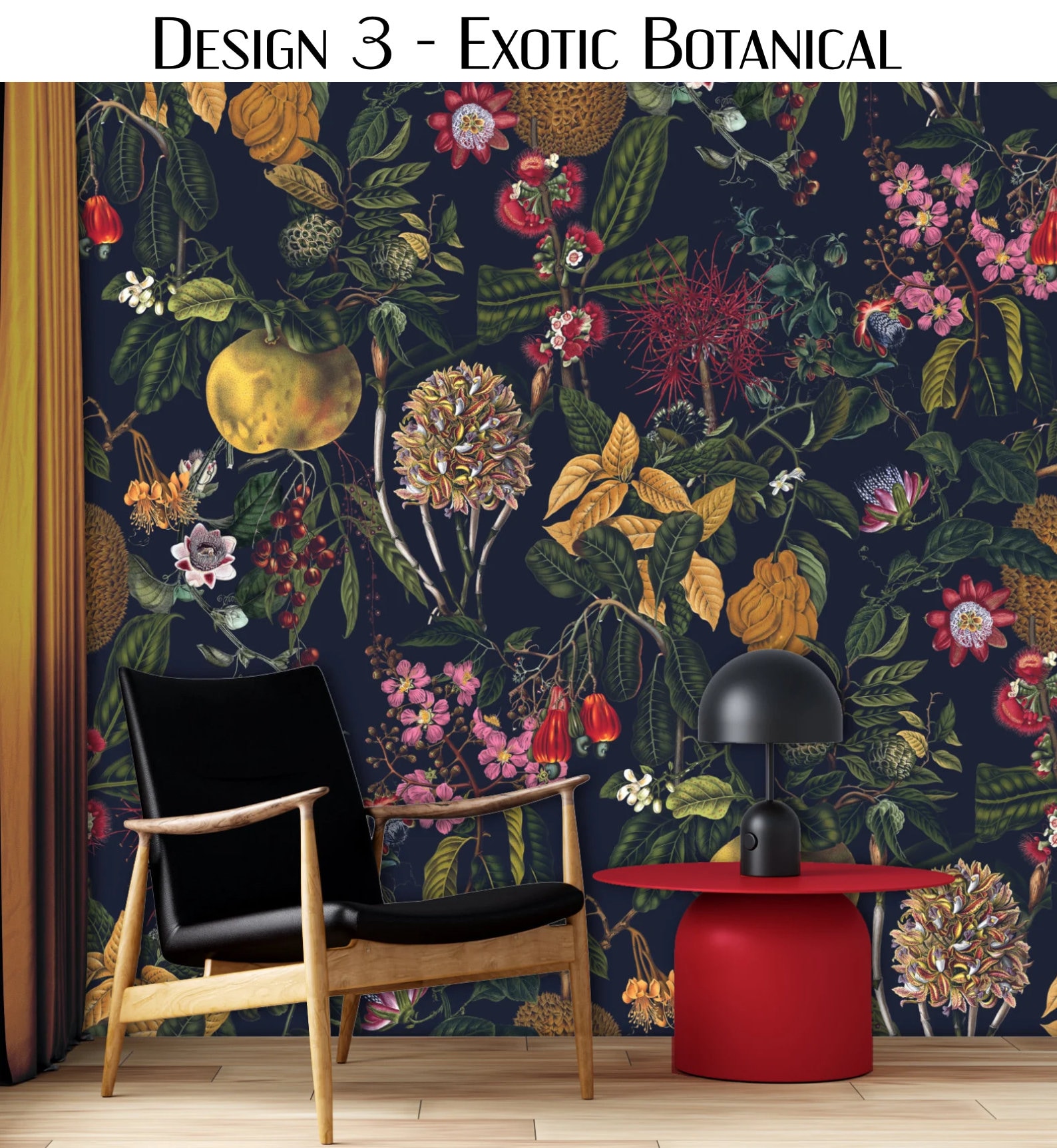 Botanical Wallpaper Samples | Removable Wallpaper Sample | Peel & Stick ...