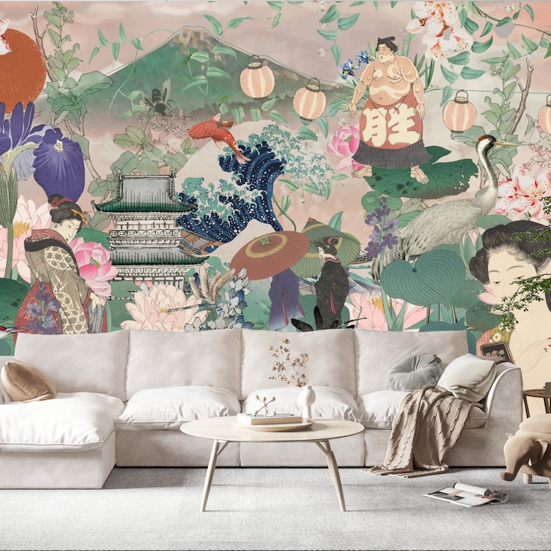 Oriental Wall Mural - Etsy