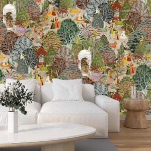 Indian Forest Wallpaper, Peel & Stick and Traditional Wallpaper ...