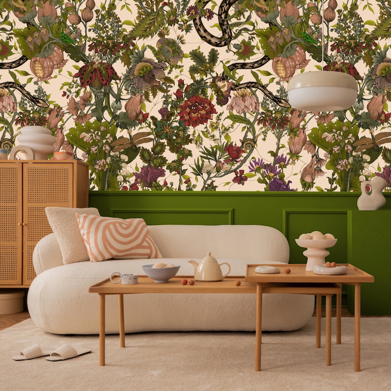 Botanical Wallpaper - Etsy