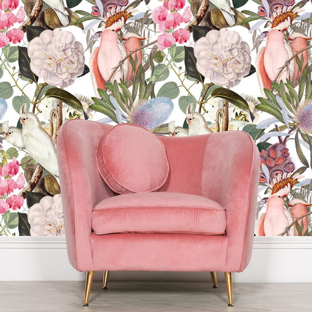 Pink Sunrise Wallpaper Mural, Peel & Stick and Traditional Wallpaper ...