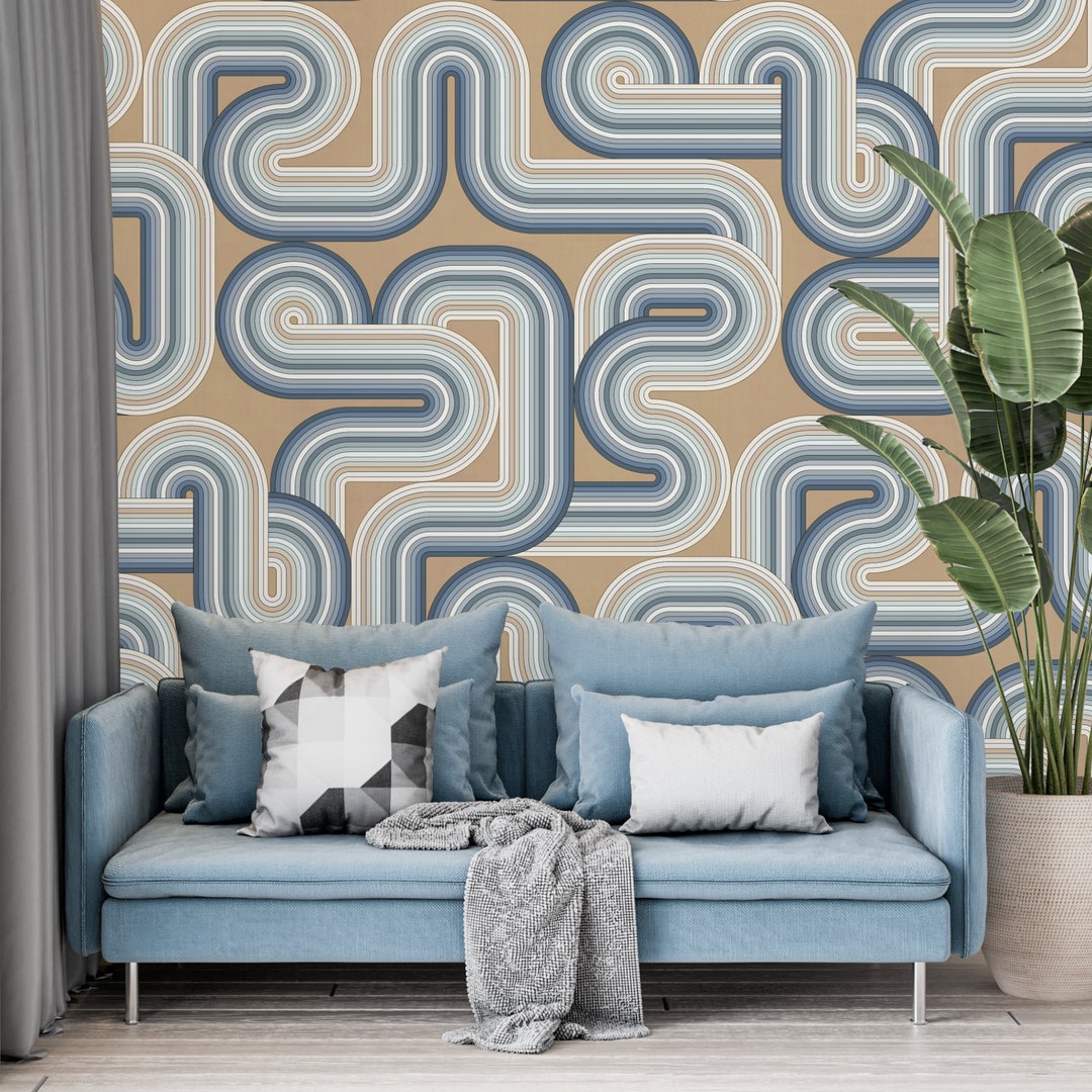 Loop De Loop Wallpaper Mural, Peel & Stick and Traditional Wallpaper ...