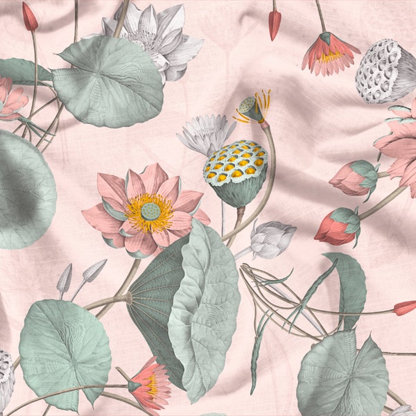 Lotus Fabric - Etsy