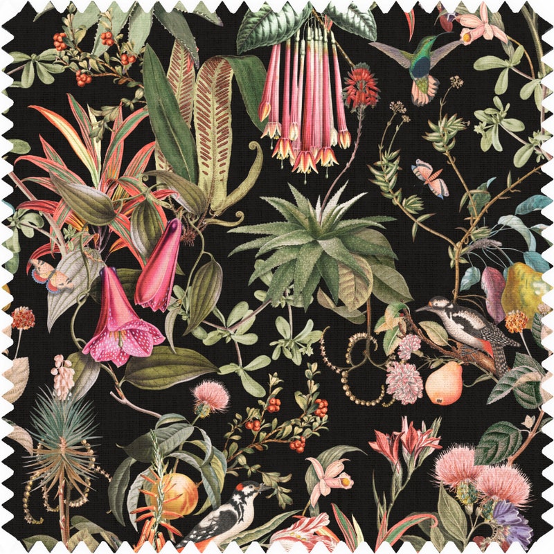 Botanical Fabric - Etsy