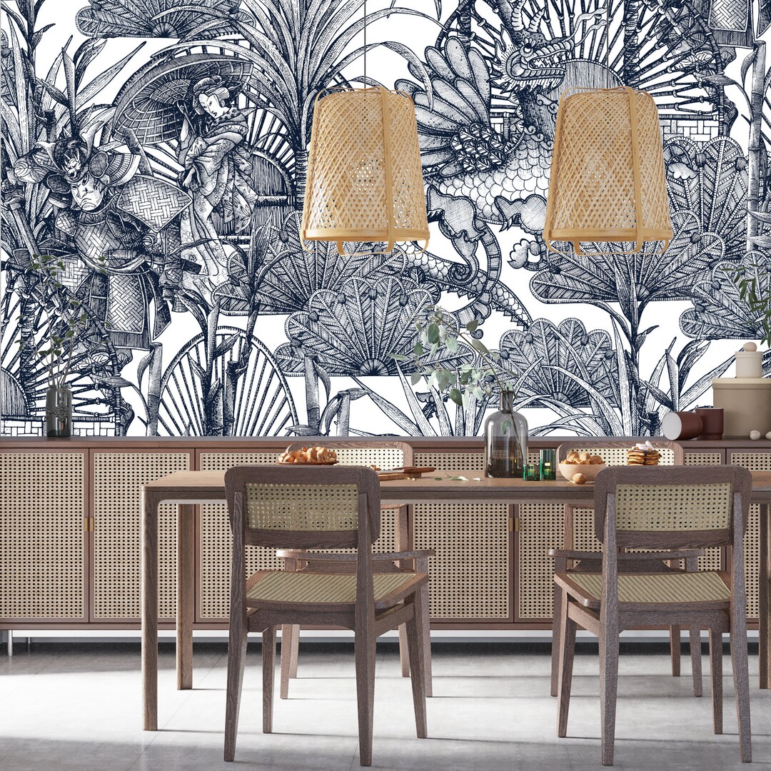 Japanese Rattan Wallpaper, Peel & Stick and Traditional Wallpaper ...