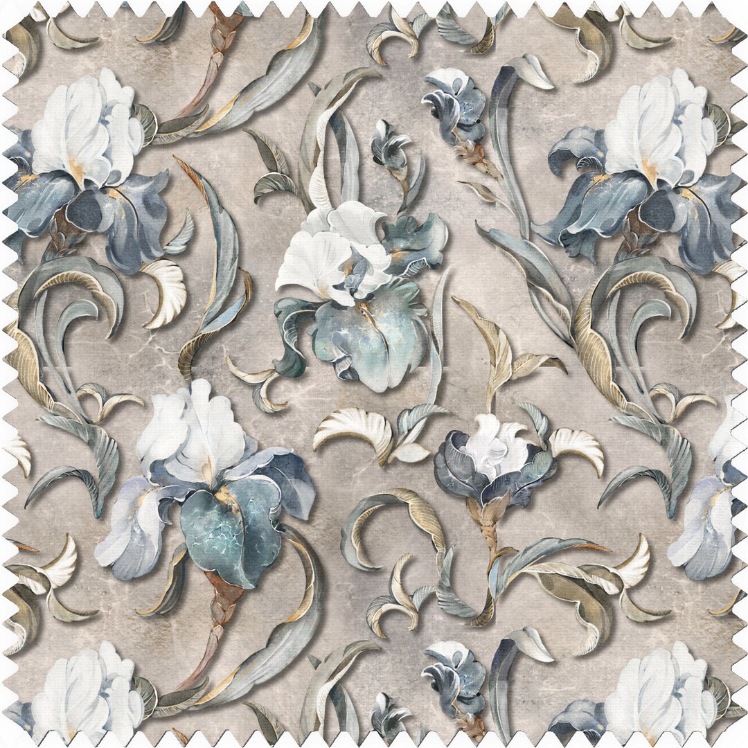 The Goddess Iris Fabric, Iris Floral Fabric, Velvet Fabric | Material ...