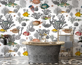 Fish Wallpaper Bathroom - Etsy