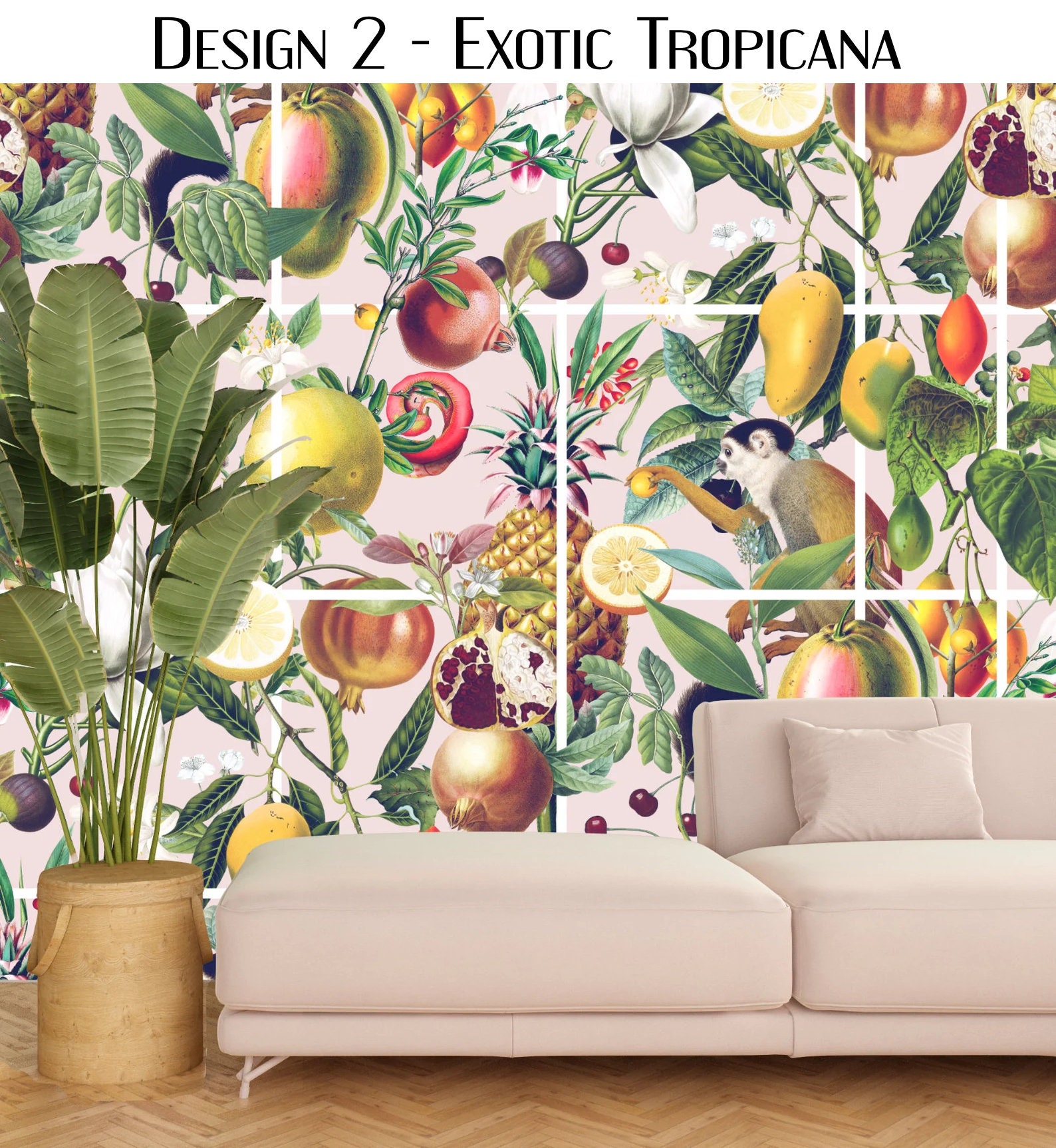 Botanical Wallpaper Samples | Removable Wallpaper Sample | Peel & Stick ...