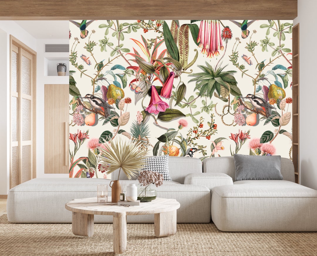 Flora Botanica Wallpaper Peel & Stick and Traditional - Etsy