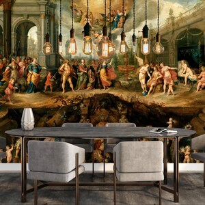 Heaven, Earth and Hell Mural, Peel & Stick and Traditional Wallpaper ...