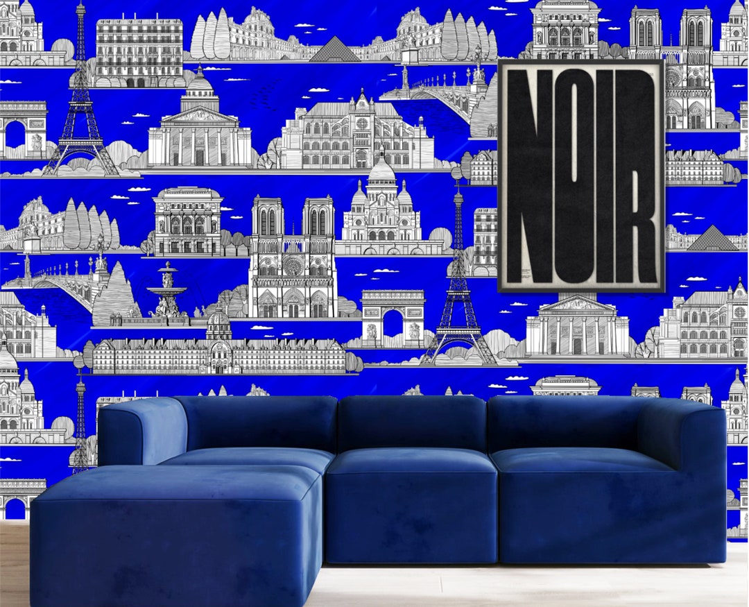 Paris Wallpaper Mural, Peel & Stick and Traditional Wallpaper, Designer ...