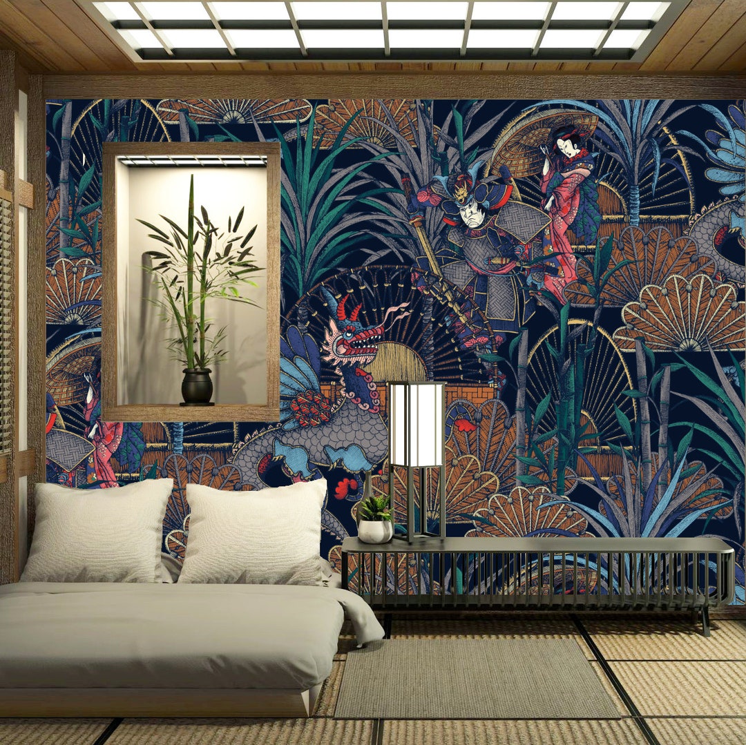 Japanese Rattan Wallpaper Peel & Stick Wallpaper Japanese - Etsy