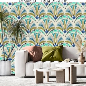 Art Deco Wallpaper Samples | Geometric Wallpaper Sample | Removable ...