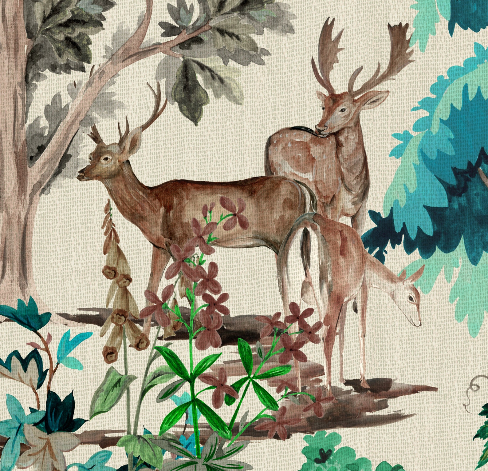 New Forest Deer Wallpaper, Peel & Stick and Traditional Wallpaper ...