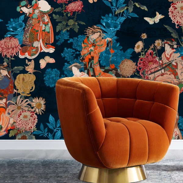 Chinoiserie Wallpaper - Etsy UK