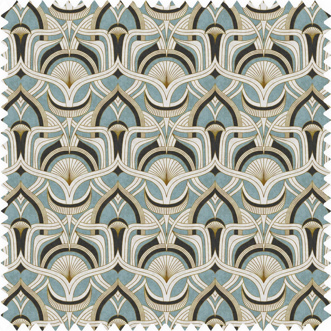 Winston Art Deco Fabric, Geometric Fabric, Graphic Fabric, Designer ...