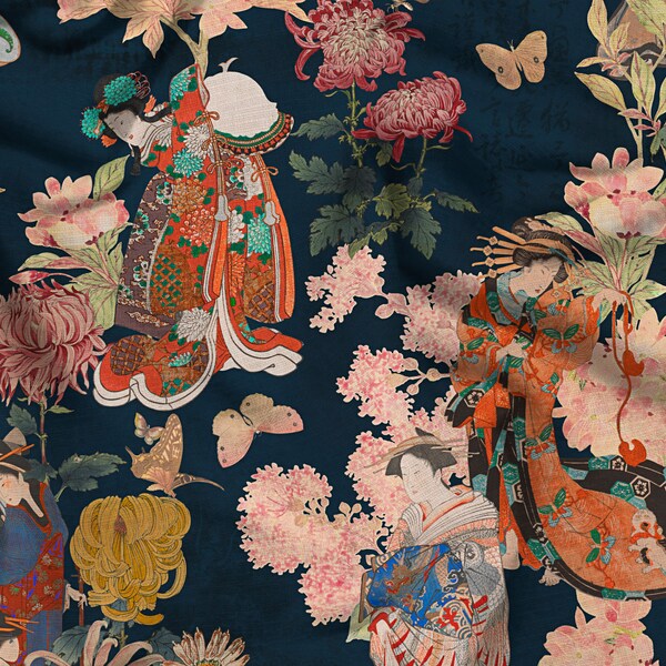 Geisha Fabric - Etsy