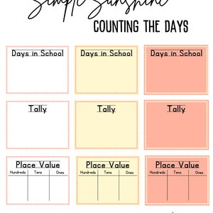 Simple Sunshine Classroom Calendar With Weather - Etsy