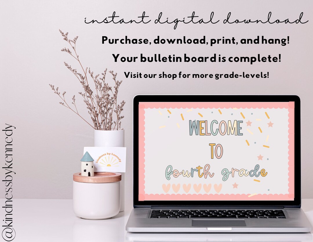 Modern Calm Welcome to Fourth Grade Bulletin Board - Etsy