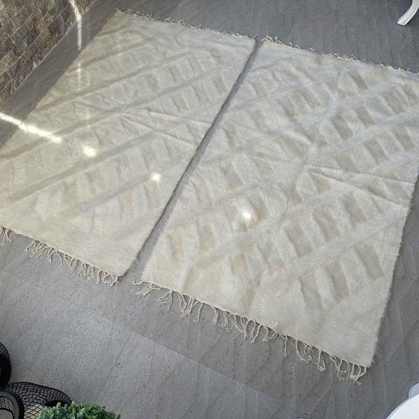 Vintage Goat Wool Rug - Etsy UK