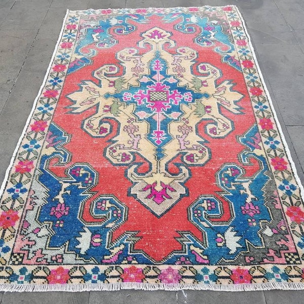 Red Turkish Rug - Etsy