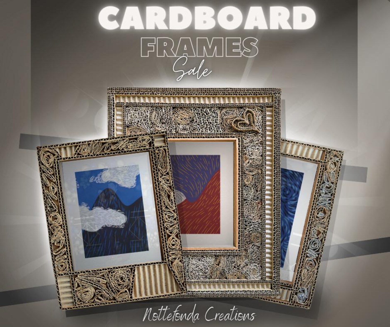 Handmade Cardboard Frames - Etsy