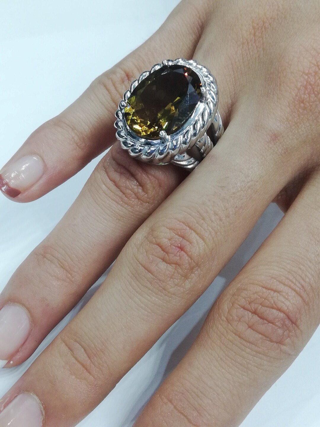 Handmade Sultanit, Large Ring,color Changing,turkish Diaspore.925 ...