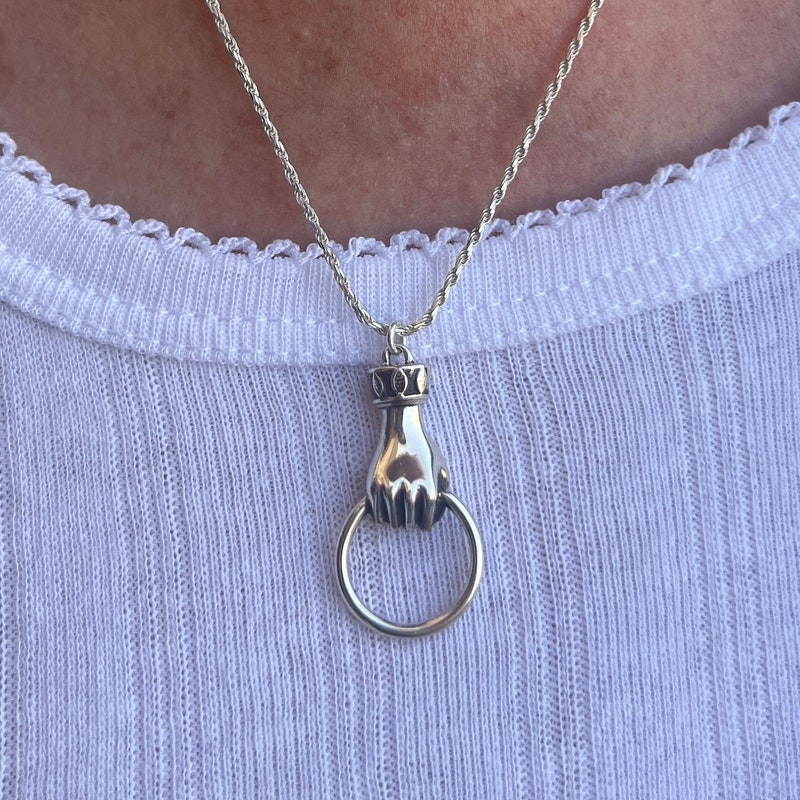 Silver Hand Charm - Etsy