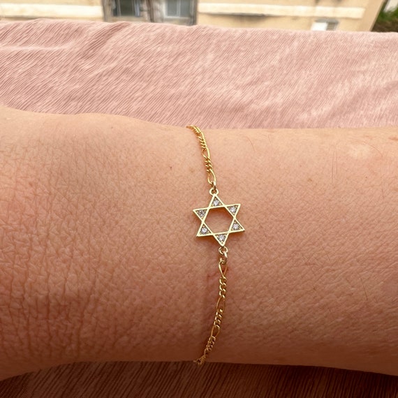 Davidstern Armband Gold Davidstern Schmuck Judischer Schmuck Gold Magen David Armband Jejuda Schmuck Bat Mitzwa Geschenk. Etsy