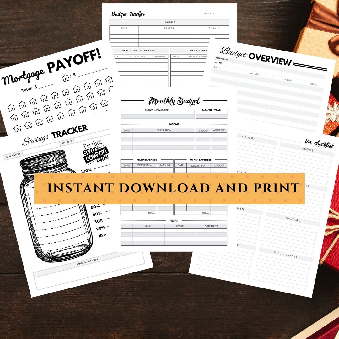 Budget Planner Printable, Finance Planner Includes Expense Tracker ...