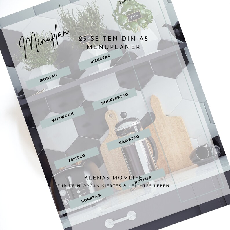 25 Pages Menu Planner A5 MENU DINNER Menu Template Menu | Etsy