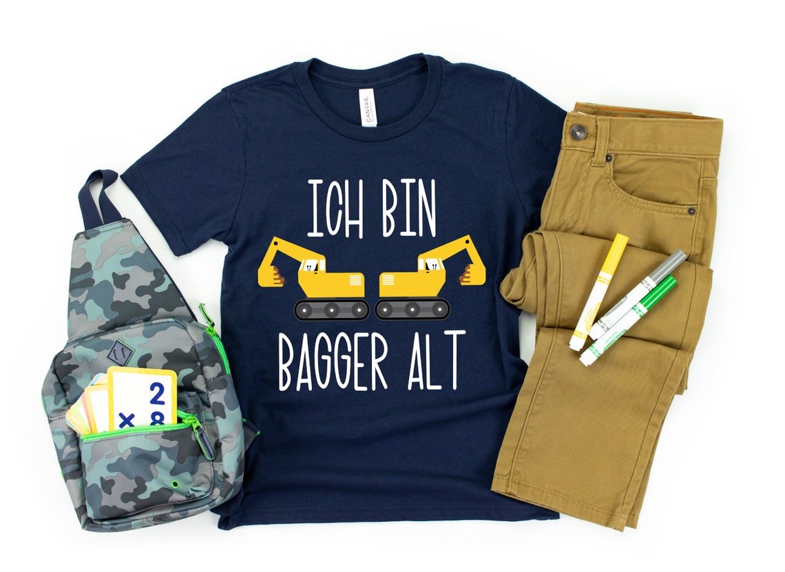 2. Geburtstag Junge Shirt / Bagger Geburtstagsshirt Kinder 2 | Etsy España