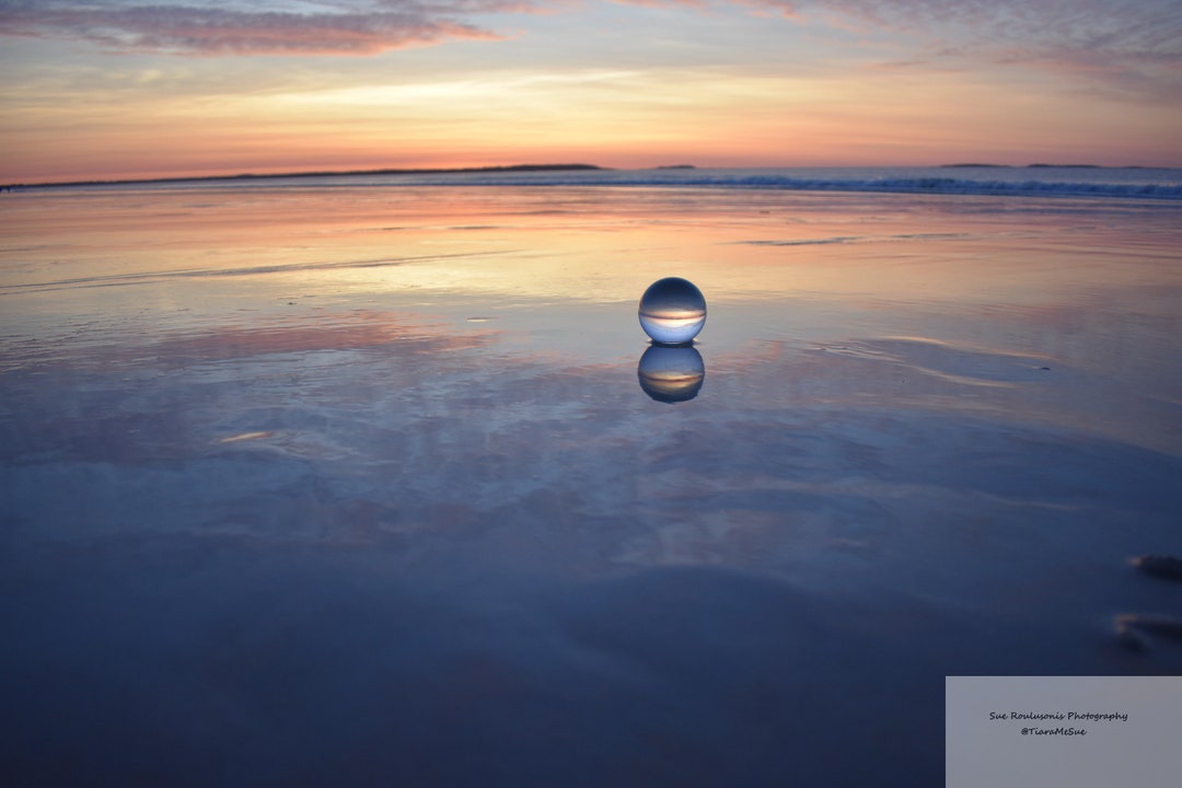 Batch of 2 Crystal Ball Beach Reflection / Digital Download / Digital ...