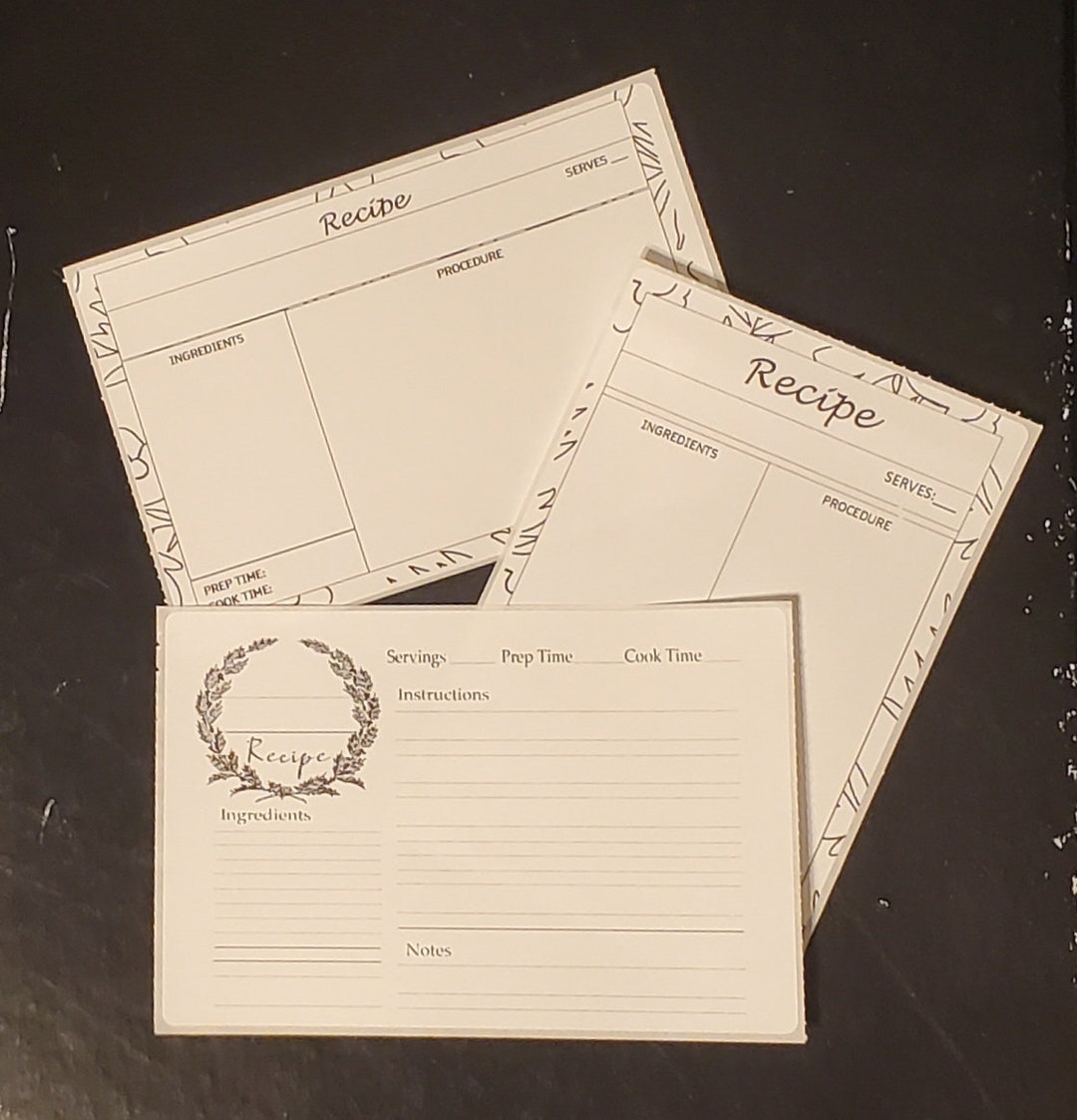 Adhesive Recipe Cards (stack of 20) Perfect for Mailing in All-occasion ...
