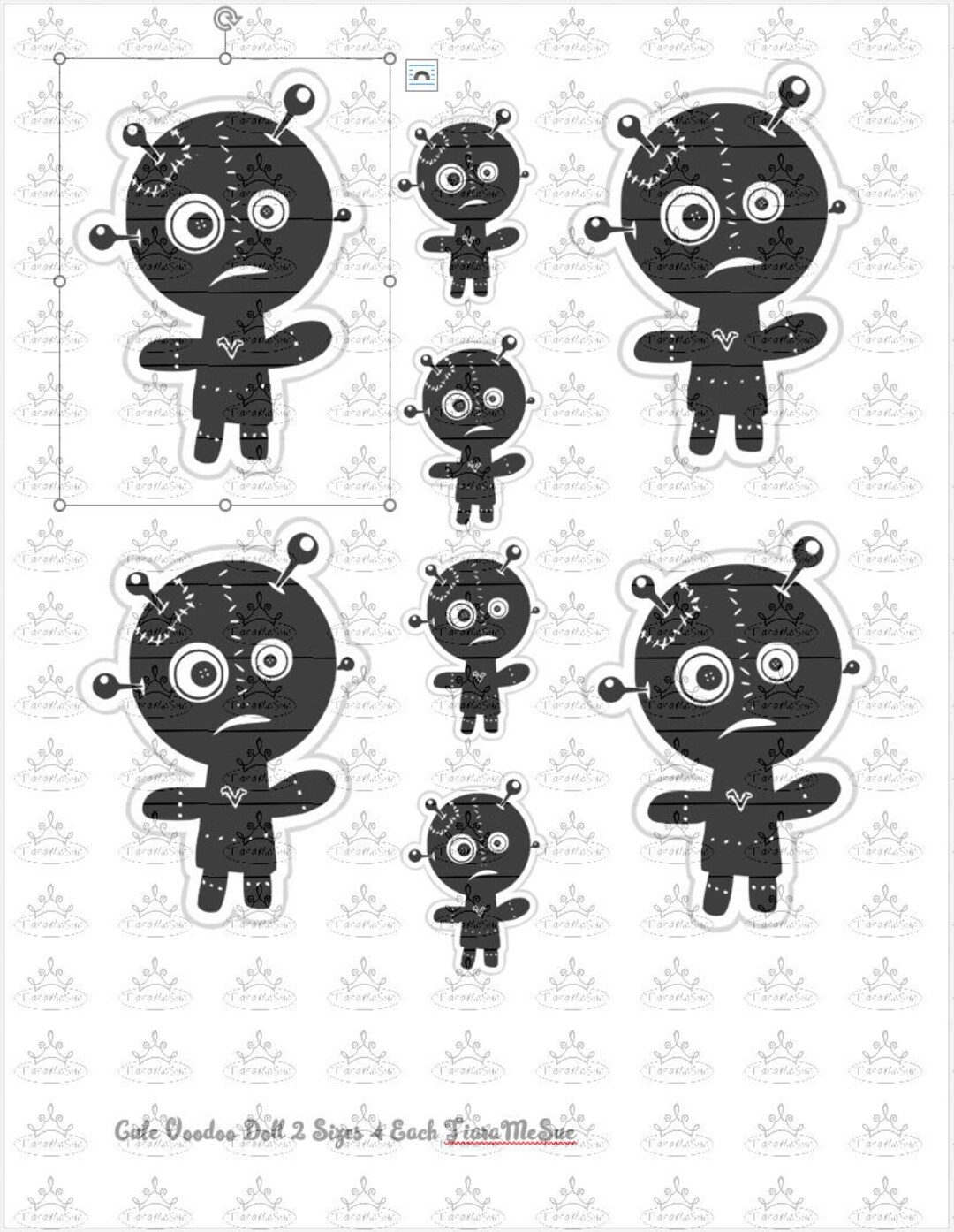 Cute Voodoo Doll Print Your Own Sticker Page Digital Download - Etsy